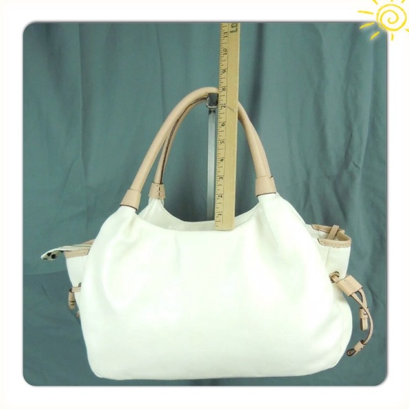kate spade | Bags | Kate Spade White And Tan Leather Zip Tote | Poshmark